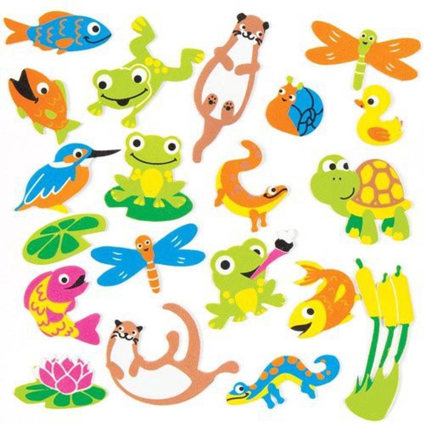 Baker Ross Pond Animals Stickers For Children To Decorate And ...
