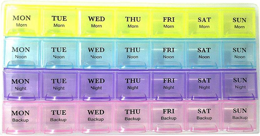 BBG 30-day Pill/Medicine Box Organizer (BBG PILL BOX 4 LINES) Pill Box ...