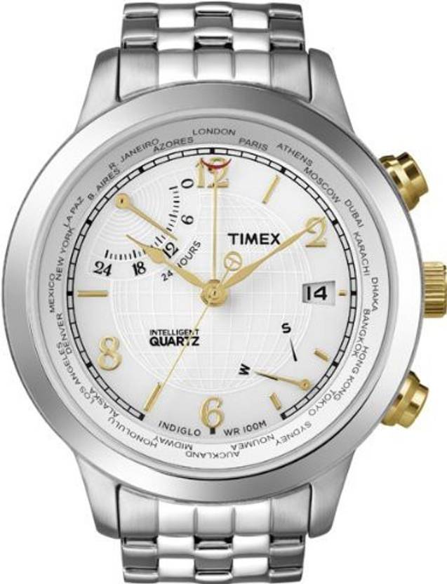 TIMEX Timex World Time White Dial Men's watch #T2N613 Analog Watch ...