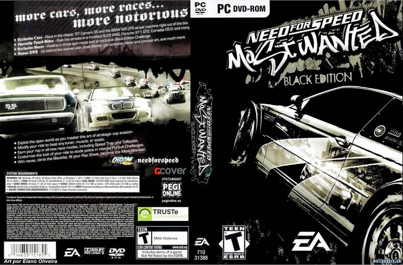 NEED FOR SPEED MOST WANTED ( DISC ) ( NO DOWNLOAD REQUIRED ) Black ...