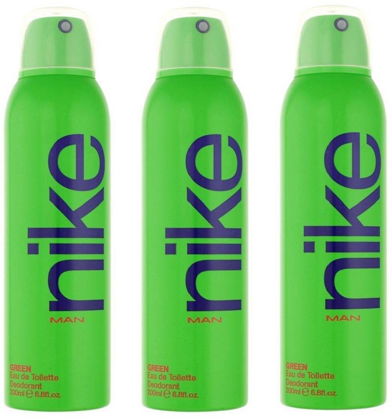 NIKE Man Green Deodorant Spray for Men 200ML Each (Pack of 3) Deodorant ...