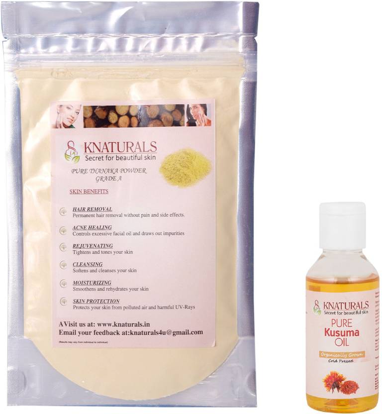 KNATURALS Thanaka Powder (50 gms) & Kusuma Oil (100 ml) for hair ...