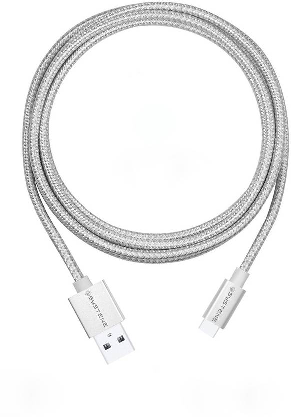 SYSTENE USB Type C Cable 1.8 m 6ft Long Nylon Braided Original Tough ...