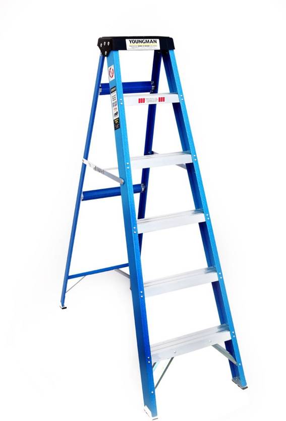 YOUNGMAN 6 Step electric shock proof ladder Steel Ladder Price in India ...