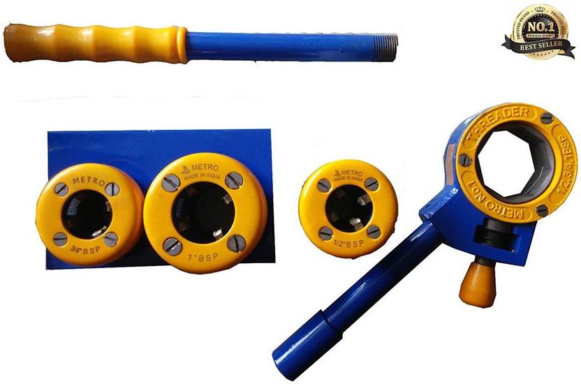 Tools Centre Hand Pipe Threader Ratchet Pipe Die Tool Set (1/2",3/4",1 ...
