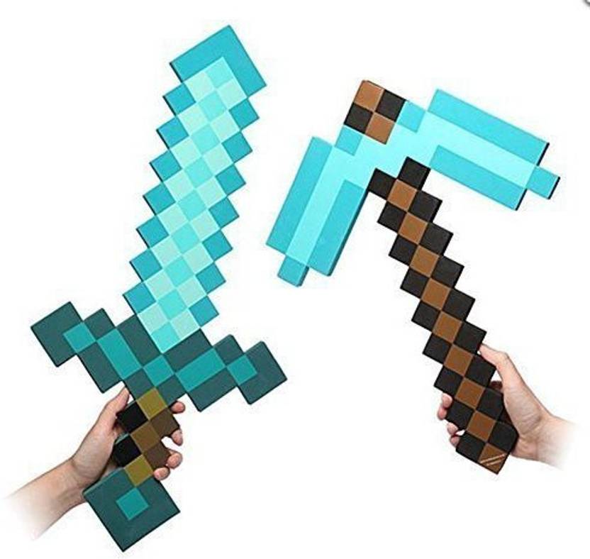 Generic Minecraft Foam Sword & Pickaxe Combo, Set Of 2 - Minecraft Foam ...