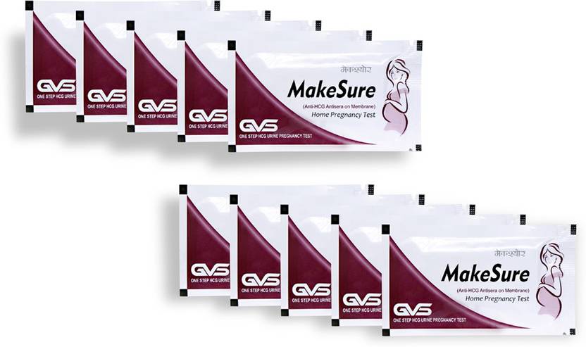 MAKE SURE PREGNANCY TEST KIT PACK OF 10 (1 X 10 TESTS) Pregnancy Test ...