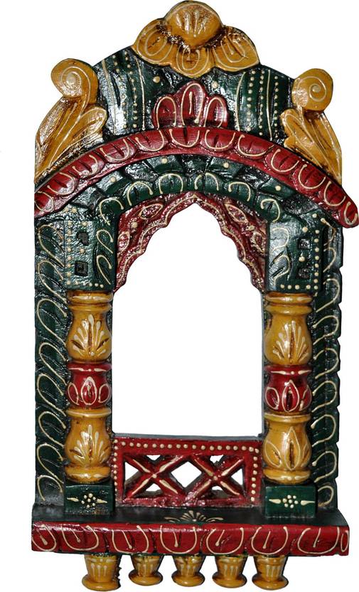 Lal Haveli Handmade Wall Showpiece Photo Frame Decorative Wood Jharokha ...