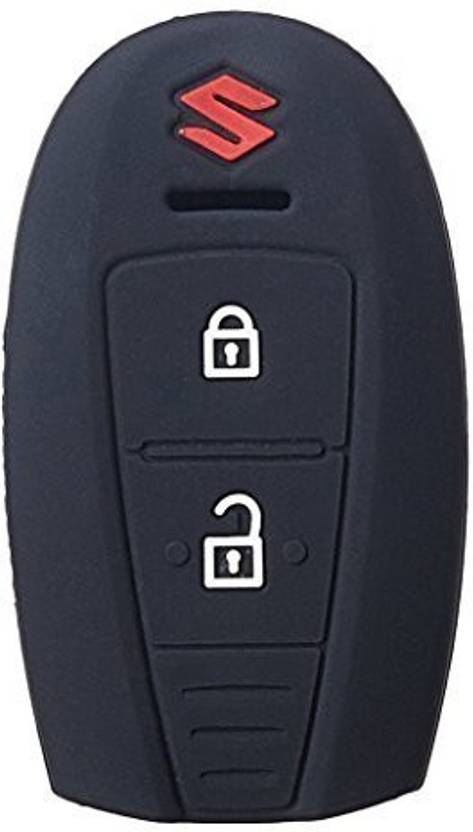 Silicone Car Key Remote Cover Maruti Suzuki Baleno (Black) Car Key ...