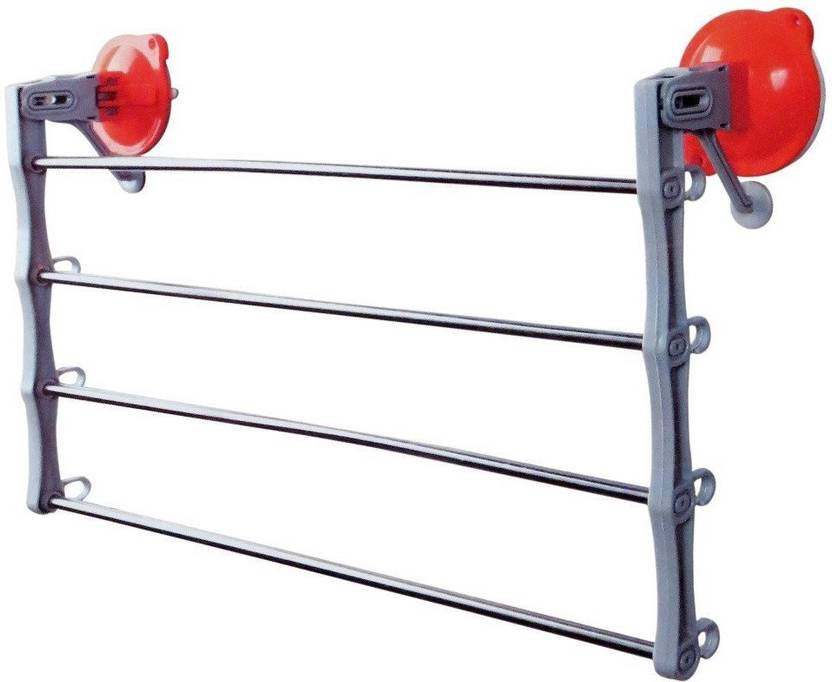Insasta Steel Wall Cloth Dryer Stand Strong Chuck Drying Rack ...