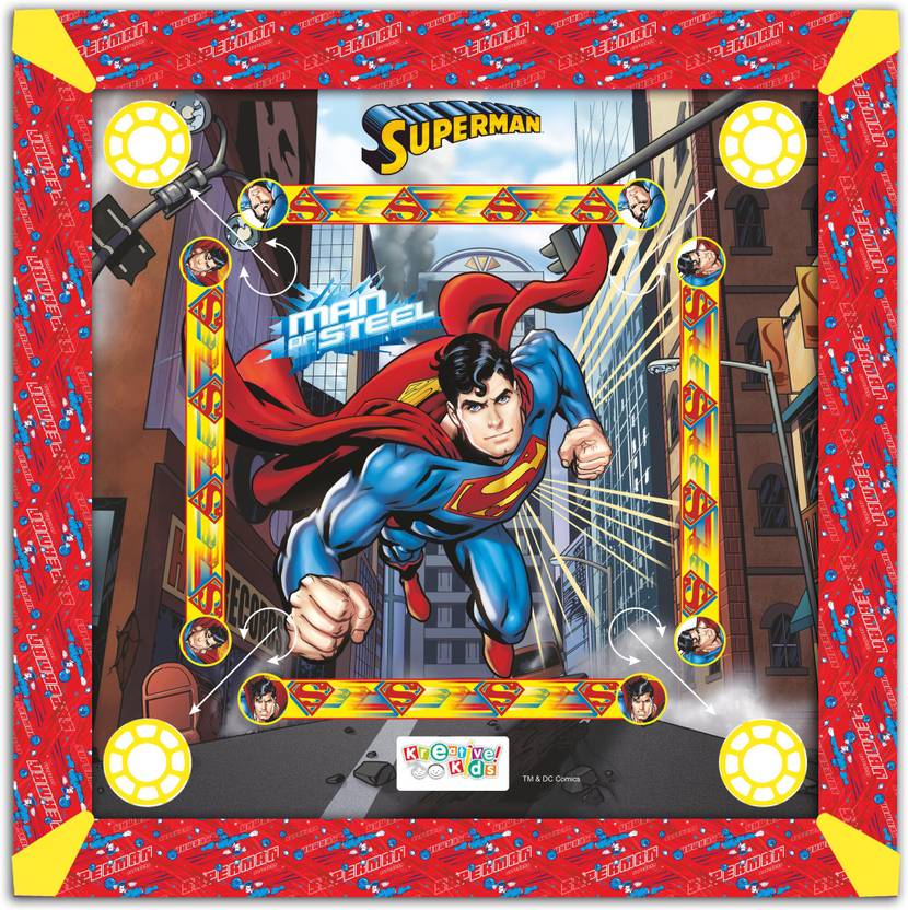 Superman Kids (17x17 inch) Carrom Board Board Game - Kids (17x17 inch ...