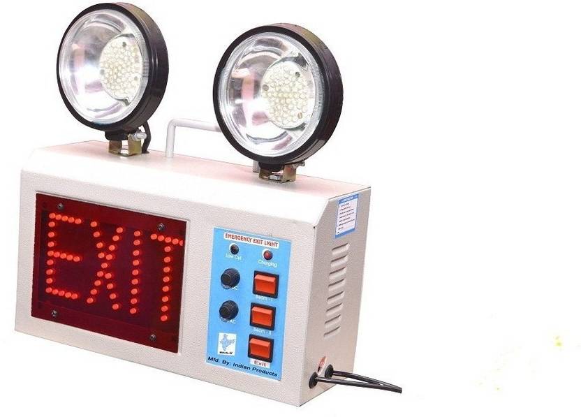IDEOL Cool White 220 V Industrial Emergency Light With Exit Sign, Led ...
