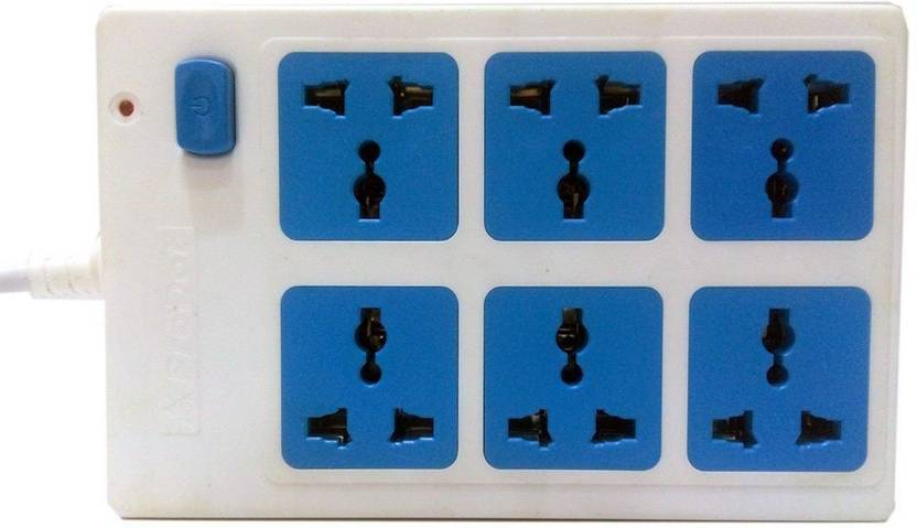 PRODOT 6 Socket Single Switch Surge Protector Spike Buster 1.5 Mtr Wire ...