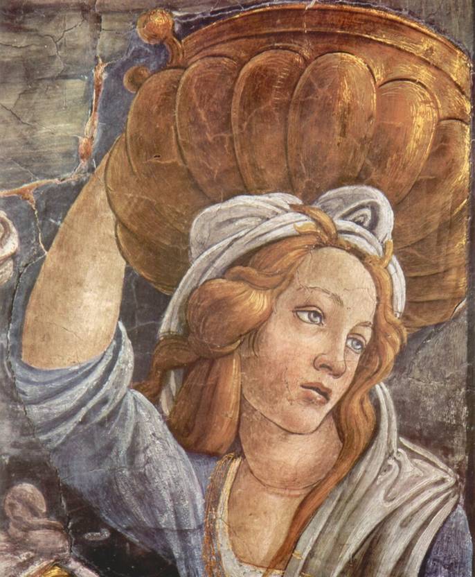 Sistine Chapel -The youth of Moses Detail 3 by Botticelli Fine Art ...