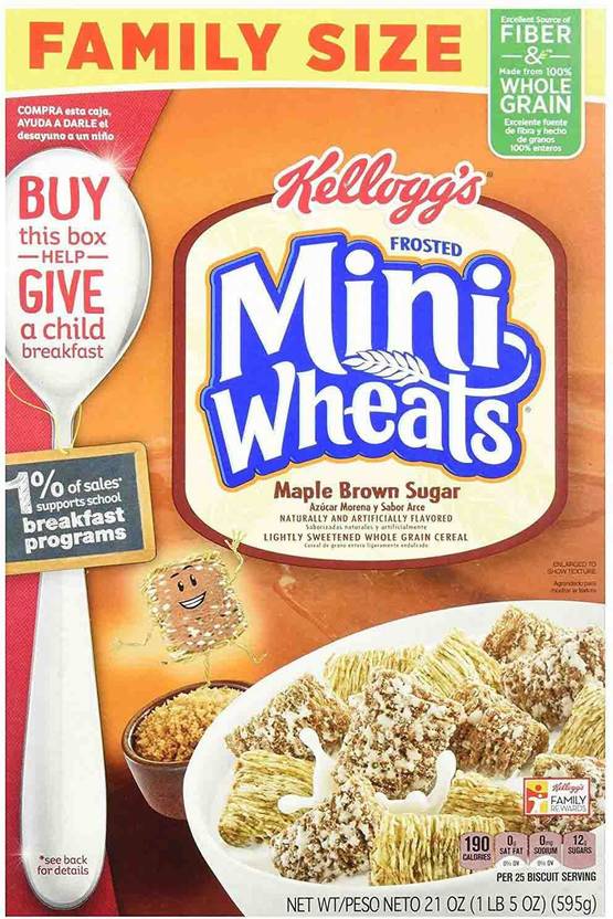 Kellogg's Frosted Mini Wheats, Maple Brown Sugar - 595g (21oz) Box ... Kellogg's Frosted Mini Wheats, Maple Brown Sugar - 595g (21oz) Box ...