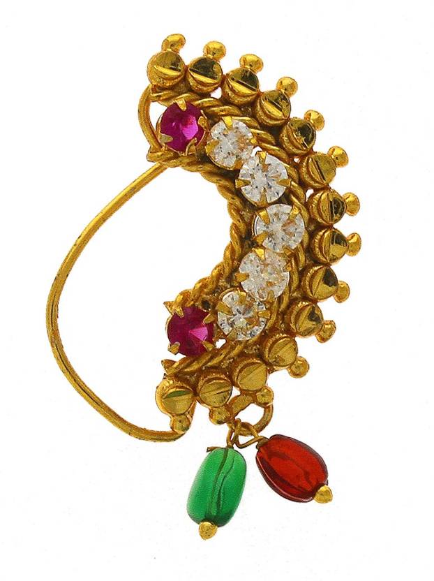 Anuradha Art jewellery Gold-plated Plated Alloy Nathiya Price in India - Buy Anuradha Art ...
