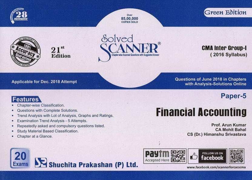 Solved Scanner CMA Inter Group-I (2016 Syllabus) Paper-5 Financial ... Solved Scanner CMA Inter Group-I (2016 Syllabus) Paper-5 Financial ...