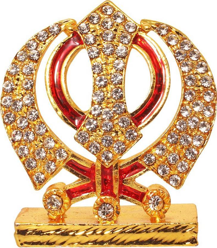 ART N HUB Punjabi Khanda symbols of Sikh Idol Home Décor Pooja Statue ...
