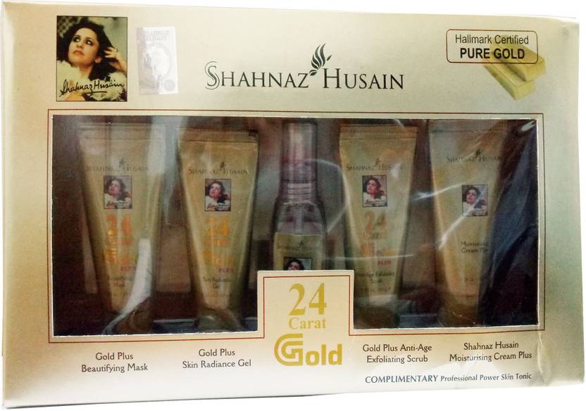Shahnaz Husain HALLMARK CERTIFIED PURE GOLD SKIN RADIANCE FACIAL KIT 55 ...