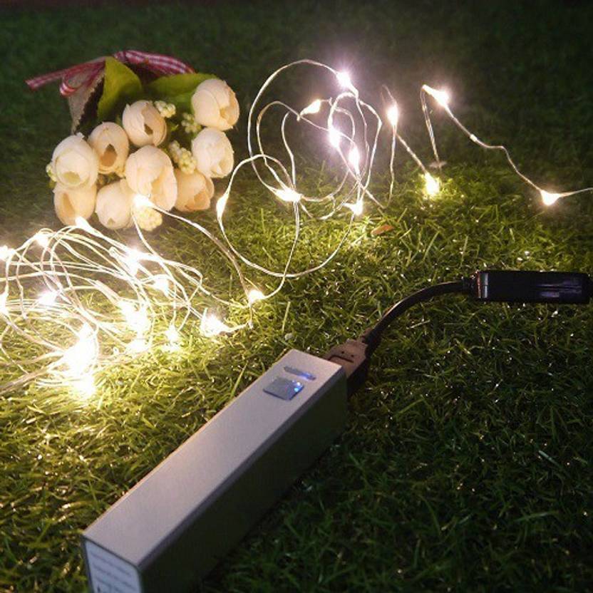 Copper String LED 5 MTR 50 LED USB operated Decorative Functional ...