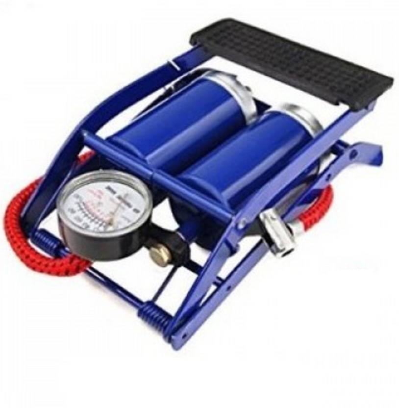 Three Secondz Double Barrel Cylinder Tyre Foot Pump Air Inflator Car ...