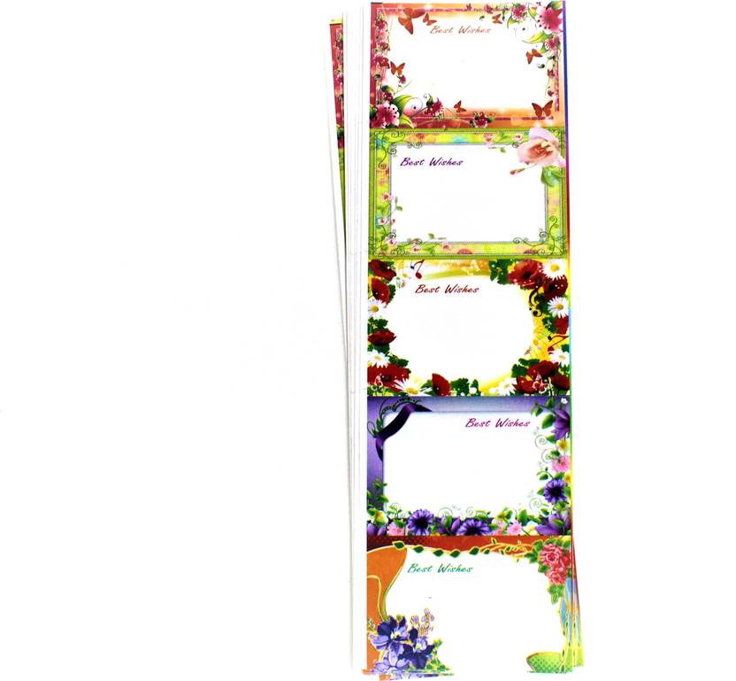 Nimida 7.62 cm Elegant Best Wishes Stickers set of 5 designs , 10 per ...