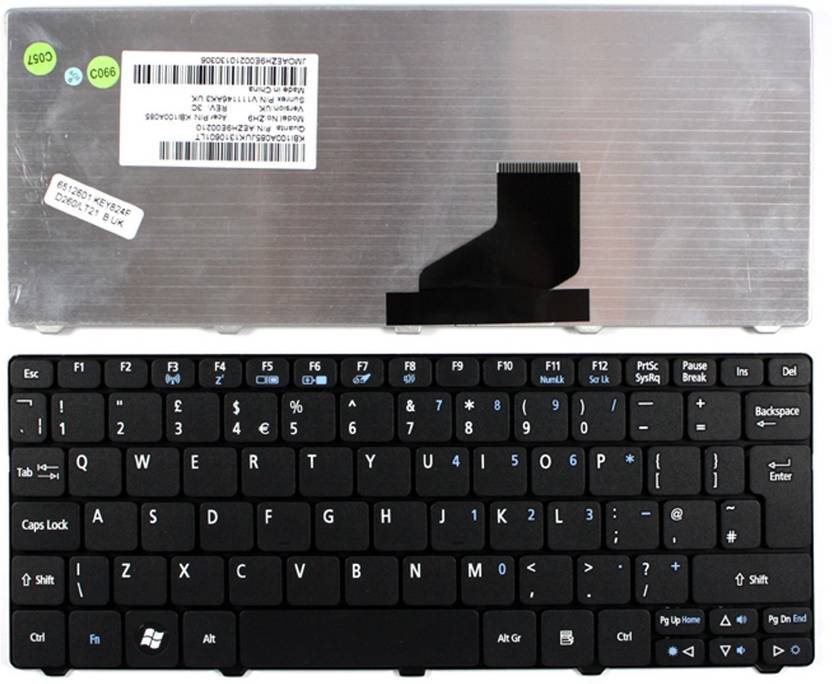 Lapstar Laptop Keyboard for Acer Aspire One D255 D255E D257 D260 D270 ...