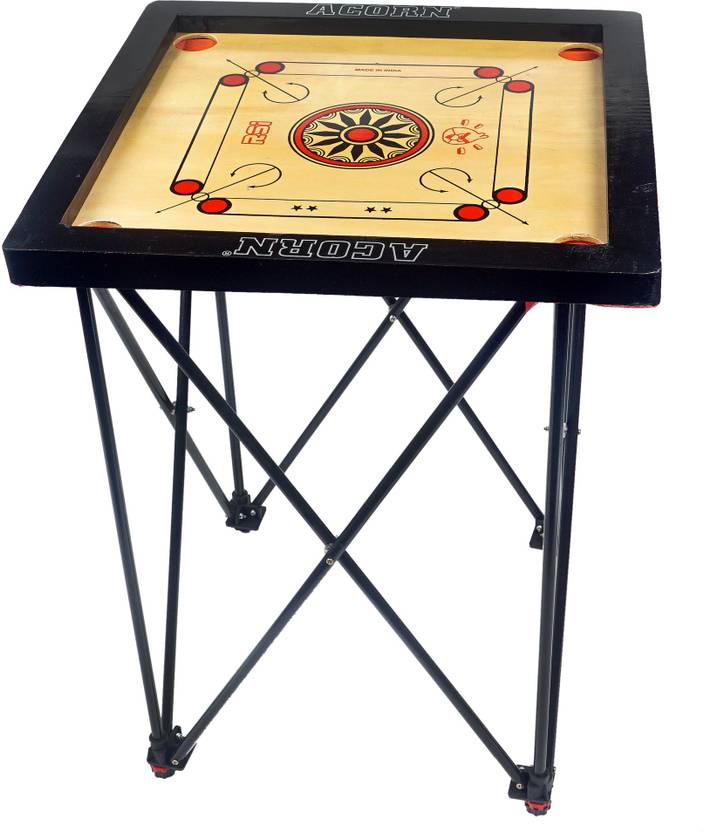 Acorn® Acorn Adjustable Easy Fold Carrom Stand + ( 18X18 ) Carrom Board ...