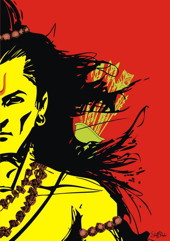 Cool Mythology Lord Rama wall posters, art prints, stickers decals Red ...