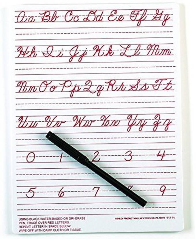 Generic Ashley Productions Inc Traditional Cursive Write-On 1' X 9 ...