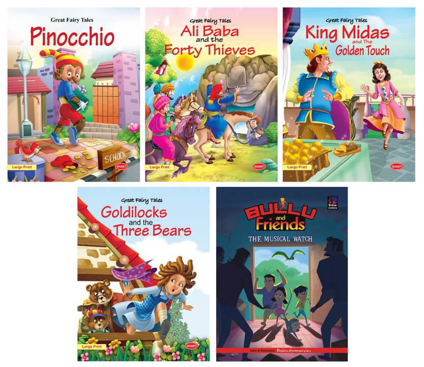 Fairy Tales Story Books For Kids-Great Fairy Tales - Pinocchio-Ali Baba ...