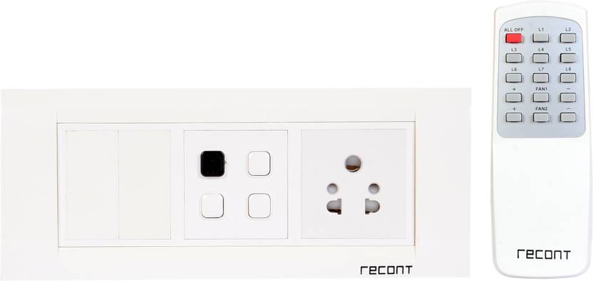 recont Control 6 Module Switch Board for 3 Lights with Socket 6 A One ...