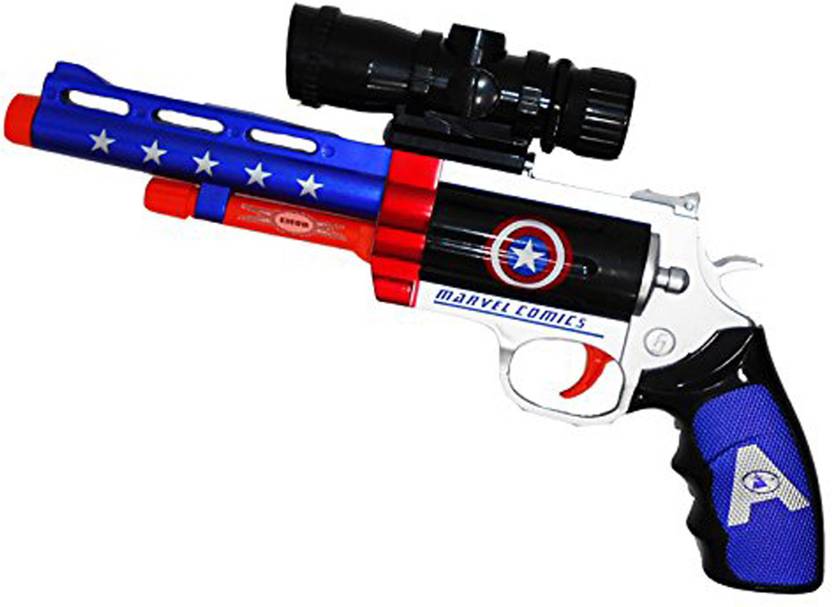 Shanaya Captain America Revolver 3 in 1 Bullet Gun (Multicolor) Guns ...