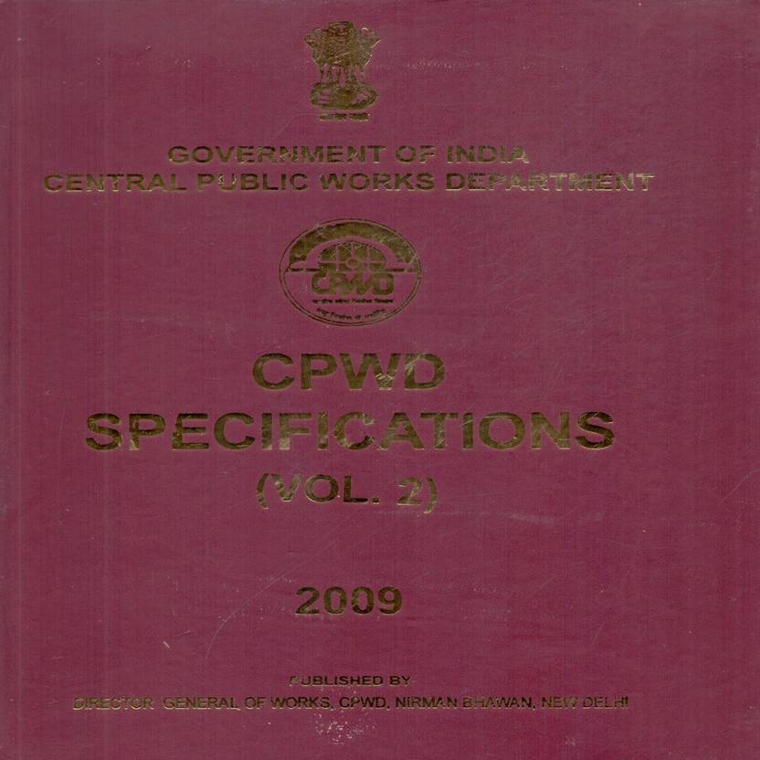 CPWD Specifications In 2 Vols: Buy CPWD Specifications In 2 Vols by ...