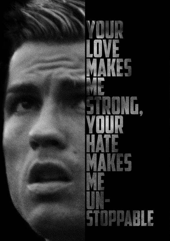 Cristiano Ronaldo Motivational Quote Poster CR7 Juventus Inspirational ...