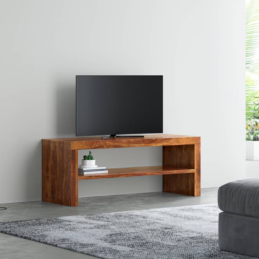 Flipkart Perfect Homes PureWood Sheesham TV Entertainment Unit Price in ...