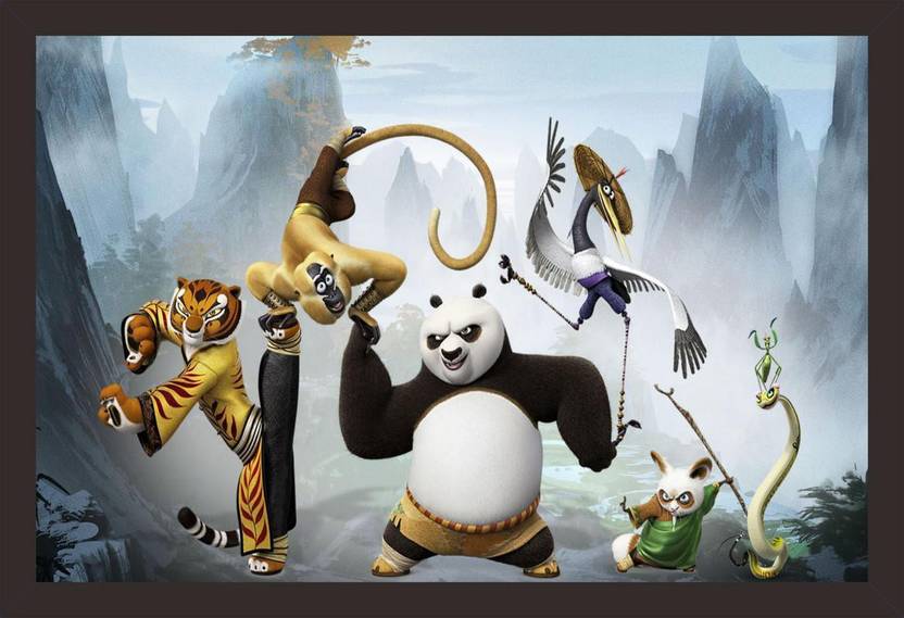 Mad Masters Kung Fu Panda with his Team and Master SHIFU 1 Piece wooden ...