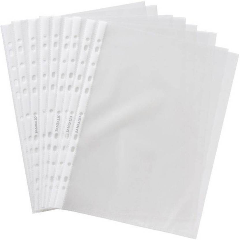 Flipkart.com | BAMBALIO Polypropylene Glossy Transparent Document ...