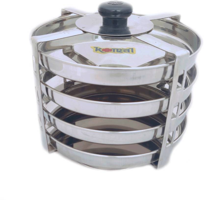 eKitchen Stainless Steel Dhokla/Thattai Idli Stand for Pressure Cooker ...