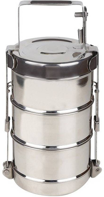Flipkart.com | A2SK Stainless Steel Tiffin Carrier Tiffin Box 3 ...