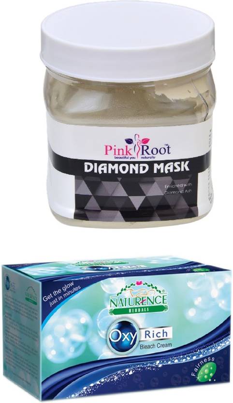 PINKROOT DIAMOND MASK 500ML WITH NATURENCE OXY RICH BLEACH 230G Price ...