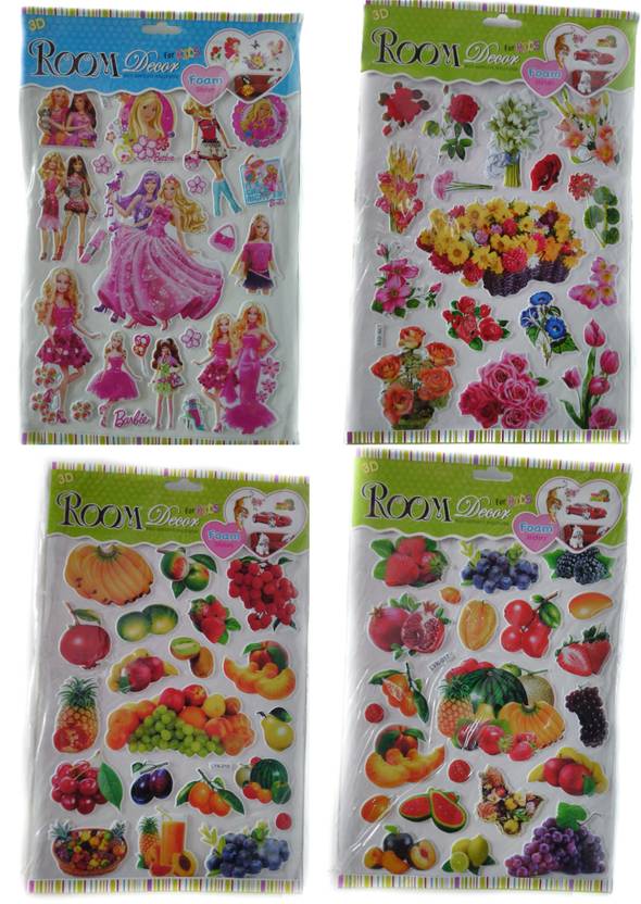 CARRY ON 3D ROOM DÉCOR FOAM STICKERS COMBO-906 FOR KIDS Medium Self ...