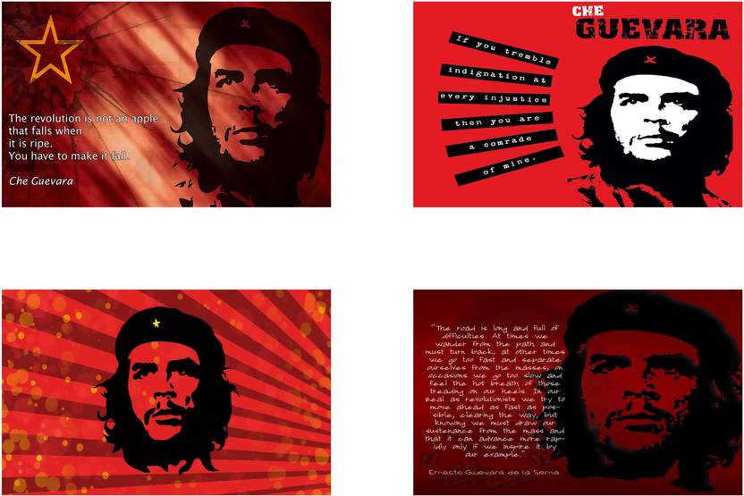 Che Guevara Combo Poster set of Four Posters Paper Print - Quotes ...