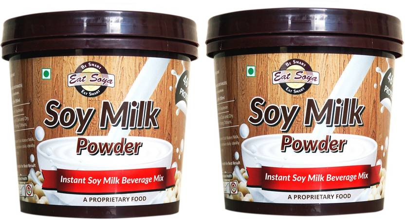 Eat Soya Soya Milk Powder Plain Sugar Free -400g (Pack of 2) Plant ...