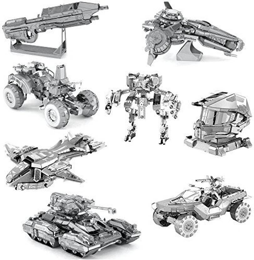 Genrc Metal Earth 3D Metal Model Kits - HALO - UNSC Mantis, Pelican ...