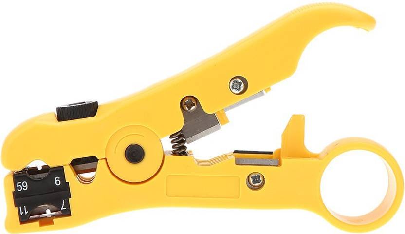 VTech Flat or Round UTP Cat5 Cat6 Wire Coax Coaxial Stripping Tool ...