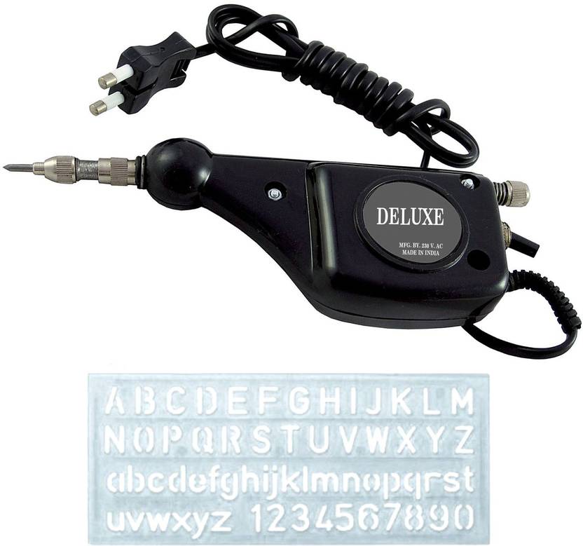 ISC Engraver of Carbide Tip with Alphabet & Number Stencil for ...