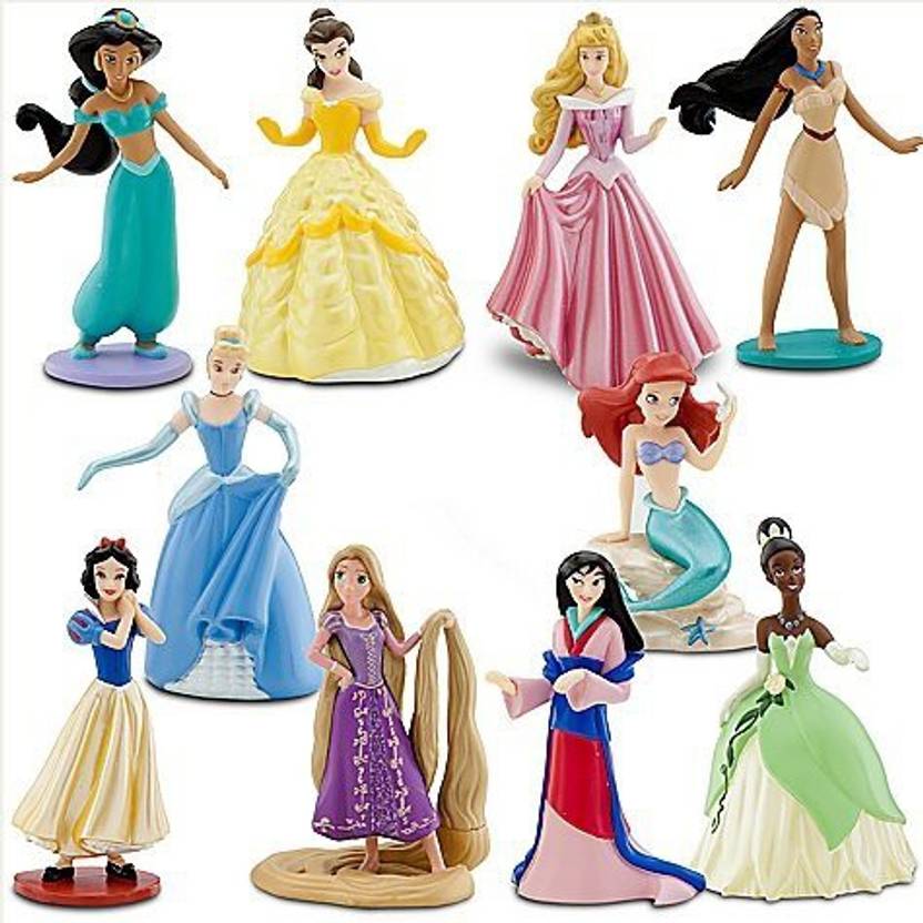 Disney Store Deluxe Disney Princess Figurine Playset 10 Pc Including Princesses Rapunzel