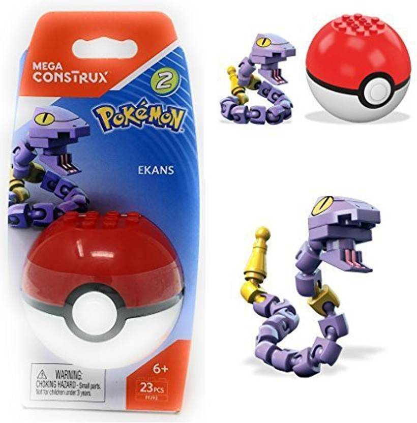 Mega Construx NEW! - POKEMON EKANS Building Set -23 Pcs - Highly Collectible Pokmon Comes in its ...