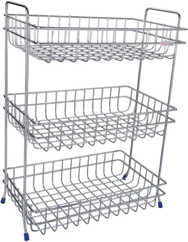 MANTAVYA Stainless Steel Deluxe Portable Design Vegetable & Fruit Stand ...